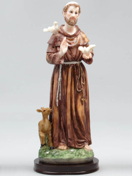 St Francis Resin Statue Forza Italia