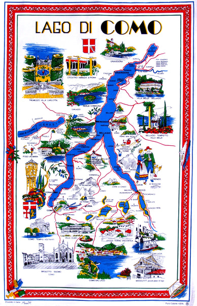 LAGO DI COMO TEA TOWEL STROFINACCIO – Forza Italia