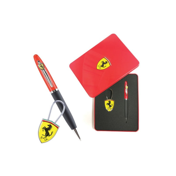 FERRARI GIFT SET MARANELLO (BALLPOINT PEN, KEYRING) – Forza Italia