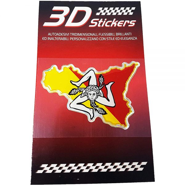 3D Sticker - SICILIA TRINACRIA – Forza Italia
